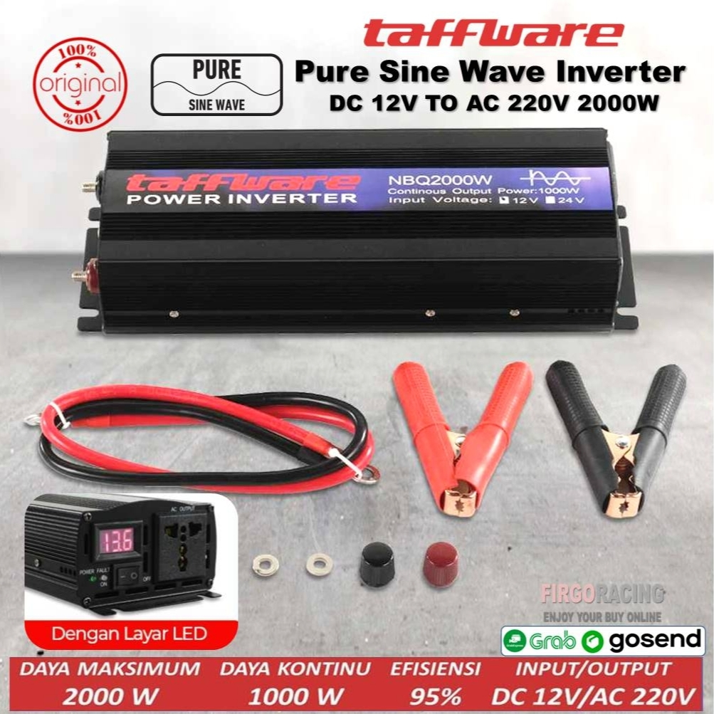 Jual Power Inverter Pure Sine Wave DC 12V to AC220V 2000 Watt | Shopee Indonesia