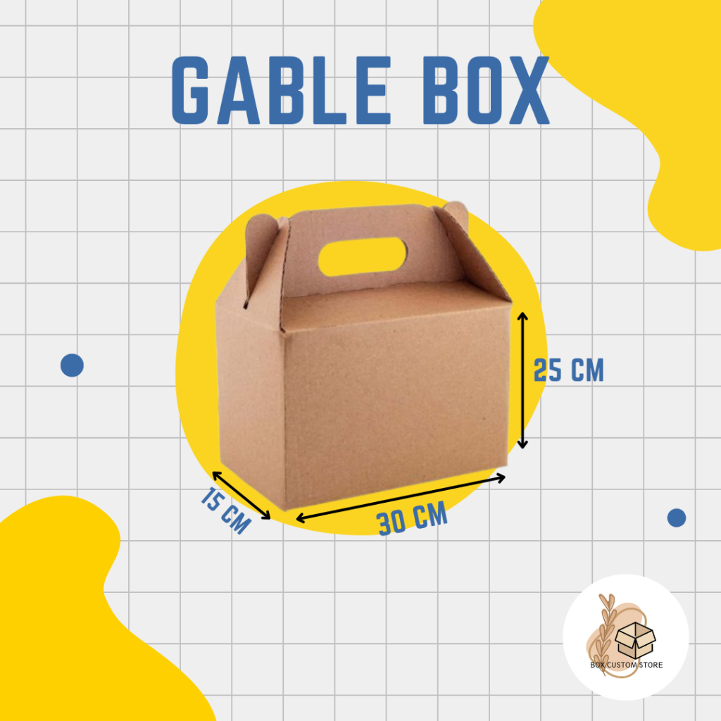 Jual Kardus / Box Packing - Die Cut Gable Box / Box Hampers / Box Kue ...