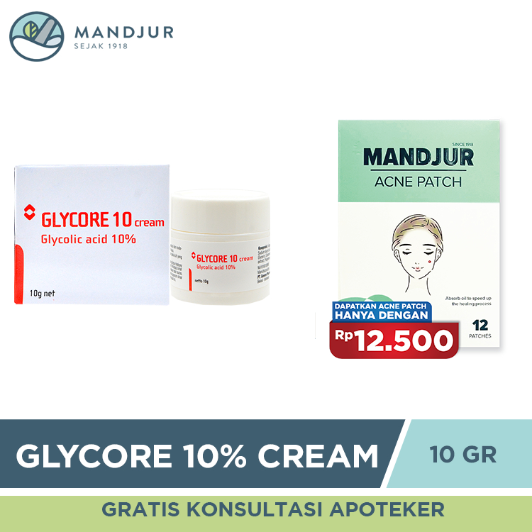 Jual Glycore 10% Cream 10 g - Menyamarkan Kulit Gelap dan Flek Hitam ...