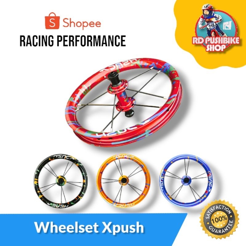 Jual Wheelset XPUSH Push bike Balance bike Alloy Sealed Bearing 12inch ...