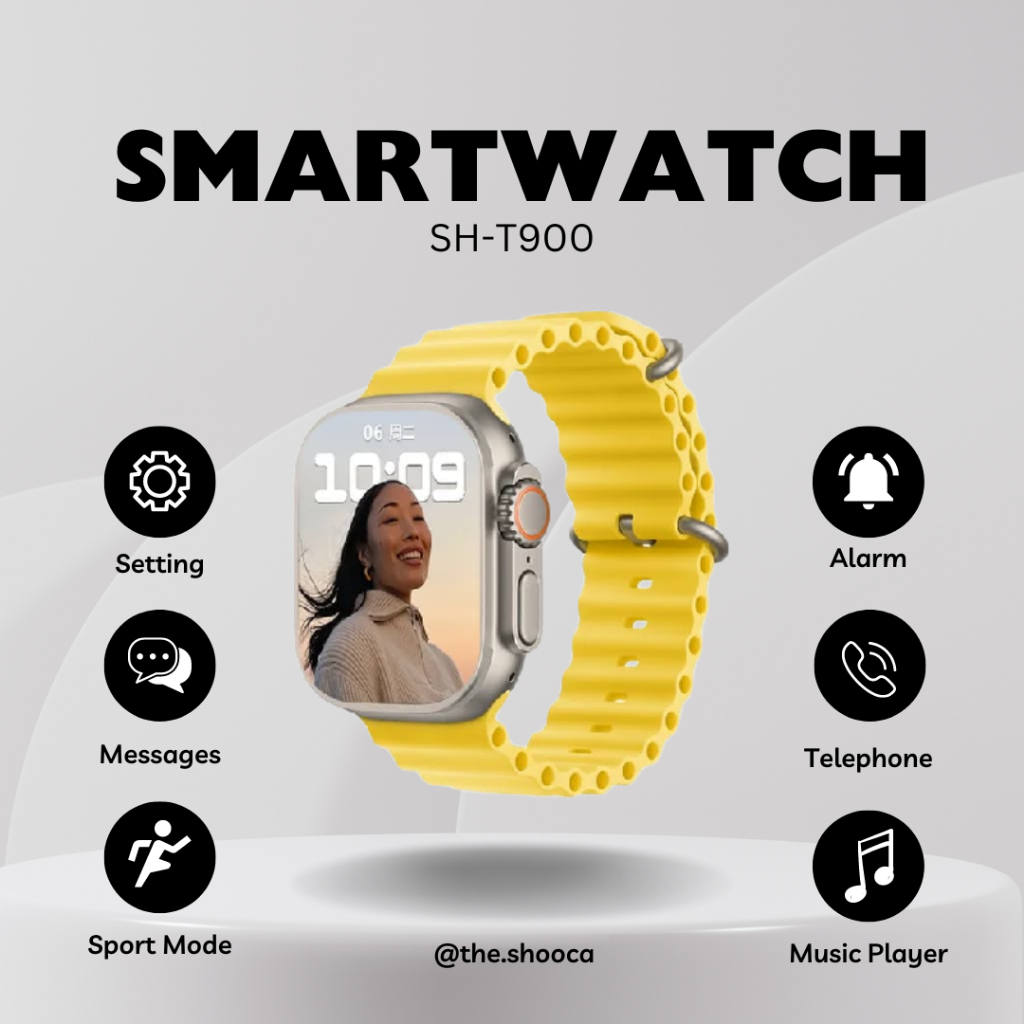 Jual GARANSI 2024 Smartwatch jam tangan pintar SH-T900 series 9 ultra ...