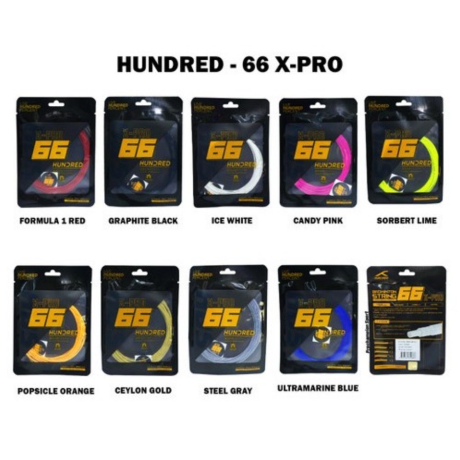 Jual Senar Raket Badminton HUNDRED 66X PRO / 66 X Pro HNDRD Original ...