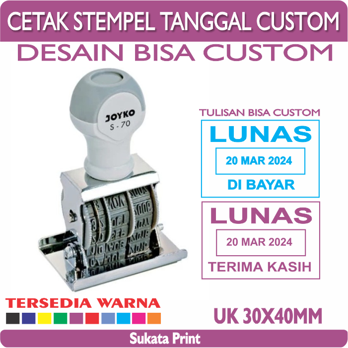 Jual Cetak Stempel Tanggal Tulisan Custom | Stempel Tanggal Desain ...
