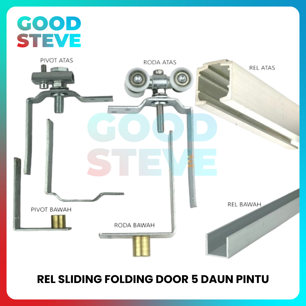 Jual REL PINTU LIPAT SLIDING FOLDING DOOR 5 DAUN PINTU | Shopee Indonesia