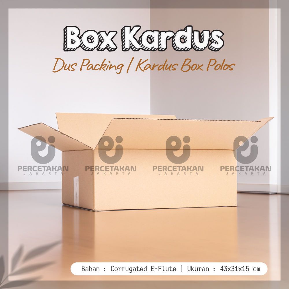 Jual BOX KARDUS Baru 43x31x15 cm DUS PACKING E-FLUTE | Kardus / Karton ...