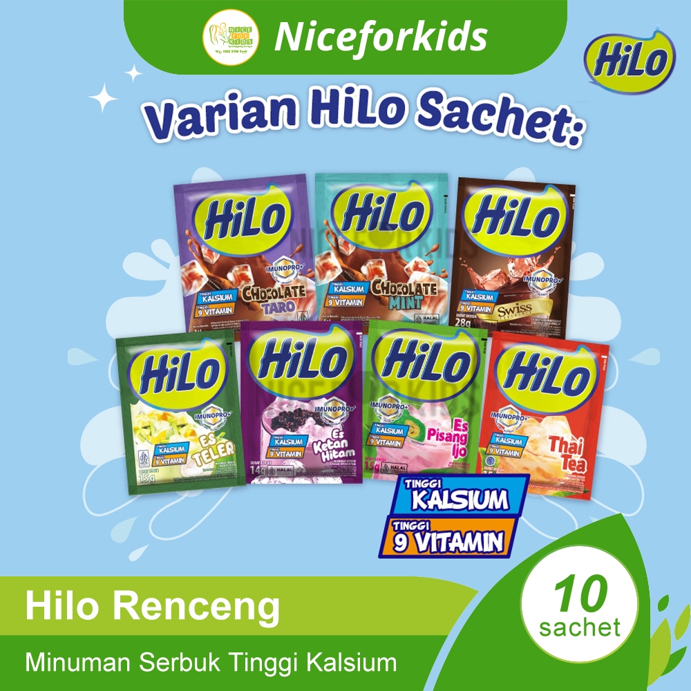 Jual HiLo Minuman Serbuk Tinggi Kalsium Renceng Isi 10sachet / Minuman ...