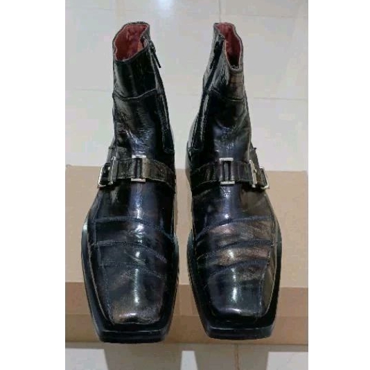 Jual Sepatu boot kulit Ori by Italian Designer MADE IN ITALY | Shopee ...