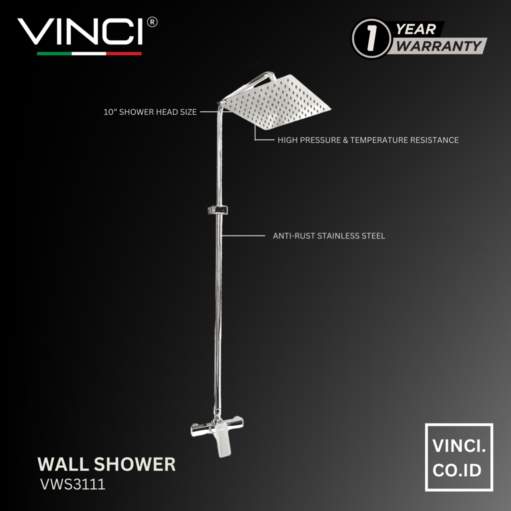 Jual VINCI Rain Shower Tiang Stainless Set Column Mandi Keran Shower ...