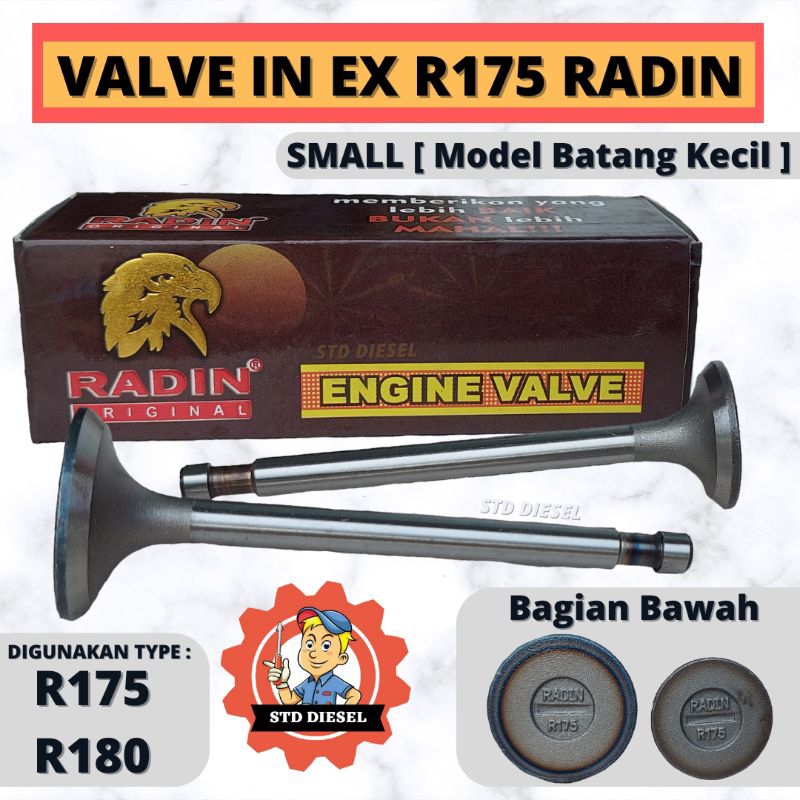 Jual ENGINE VALVE IN EX MERK RADIN KLEP R175 R180 175 180 7 8 HP PK ...