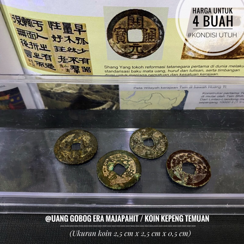 Jual Uang Gobog Perunggu Temuan K4 atau Koin Gobok Era Majapahit atau ...
