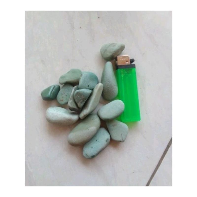 Jual Batu alam hijau flores ukuran 3 berat 10kg/Batu koral hijau/Batu sikat/Batu sikat hijau ...