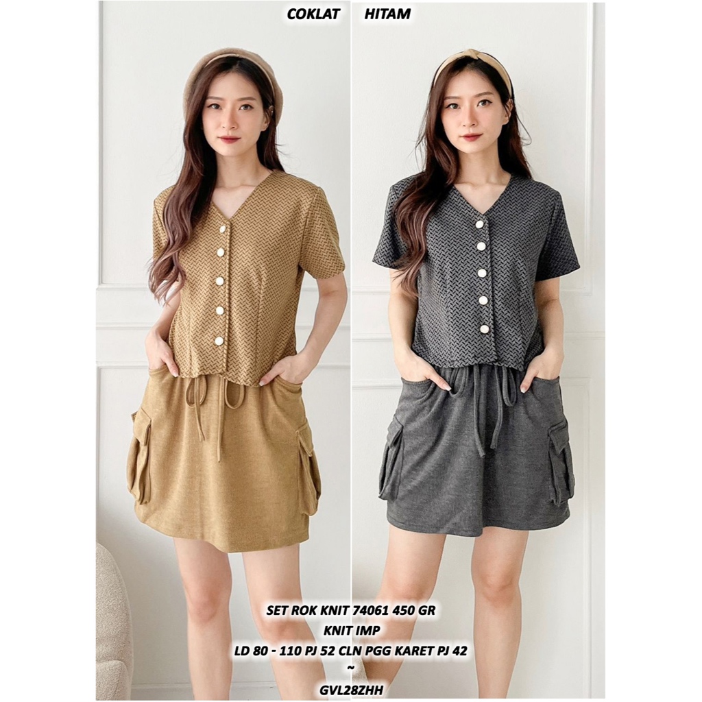 Jual SET ROK KNIT 74061 | Shopee Indonesia