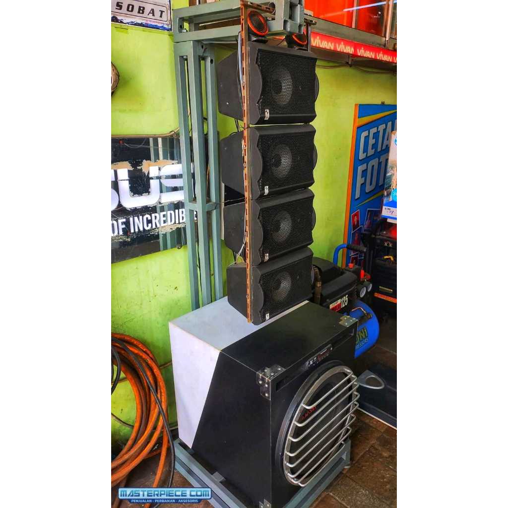 Jual Miniatur Sound System Line Array/ 4 unit Speaker Gantung 4 Inchi ...