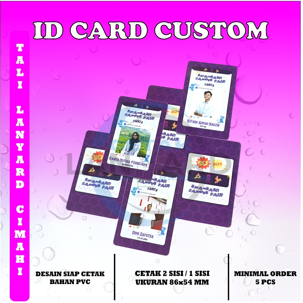 Jual PROMO! CETAK ID CARD CUSTOM LAMINASI GLOSSY/DOFF BAHAN PVC ...
