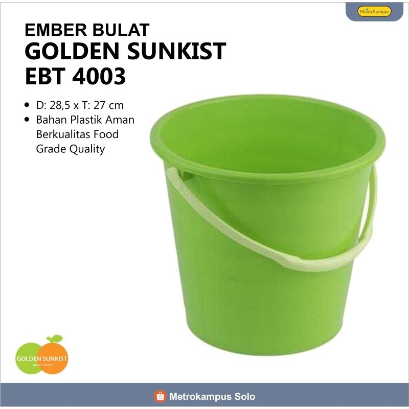 Jual Ember Bulat Golden Sunkist EBT - 4003 / Ember Plastik Golden ...