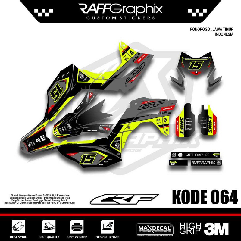 Jual sticker crf enduro- decal sticker crf 150l-decal crf terbaru-decal ...