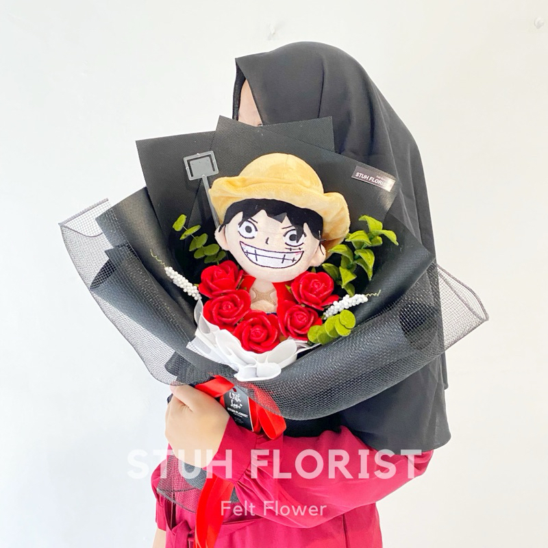 Jual CHARACTER BOUQUET Buket One Piece Doraemon Beruang Hadiah Kado ...
