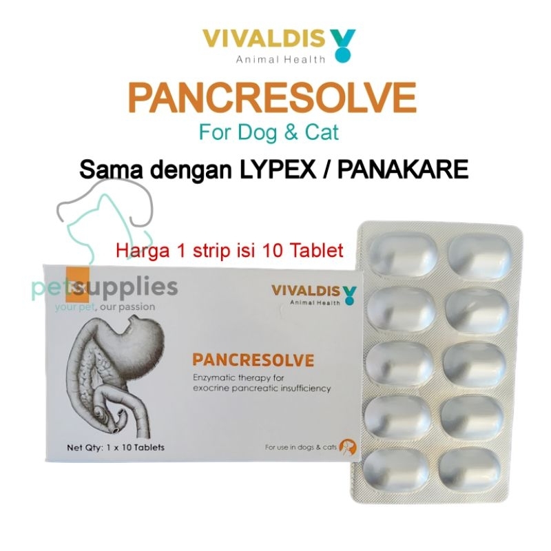 Jual Vitamin Pankreas Anjing Kucing PANCRESOLVE sama dengan LYPEX atau ...
