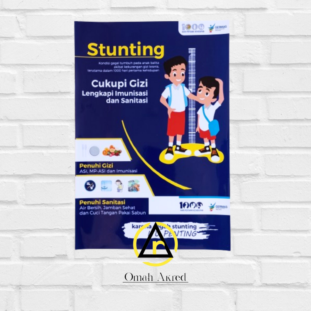 Jual Poster Stunting - Lengkapi Imunisasi dan Sanitasi - Poster Cegah ...
