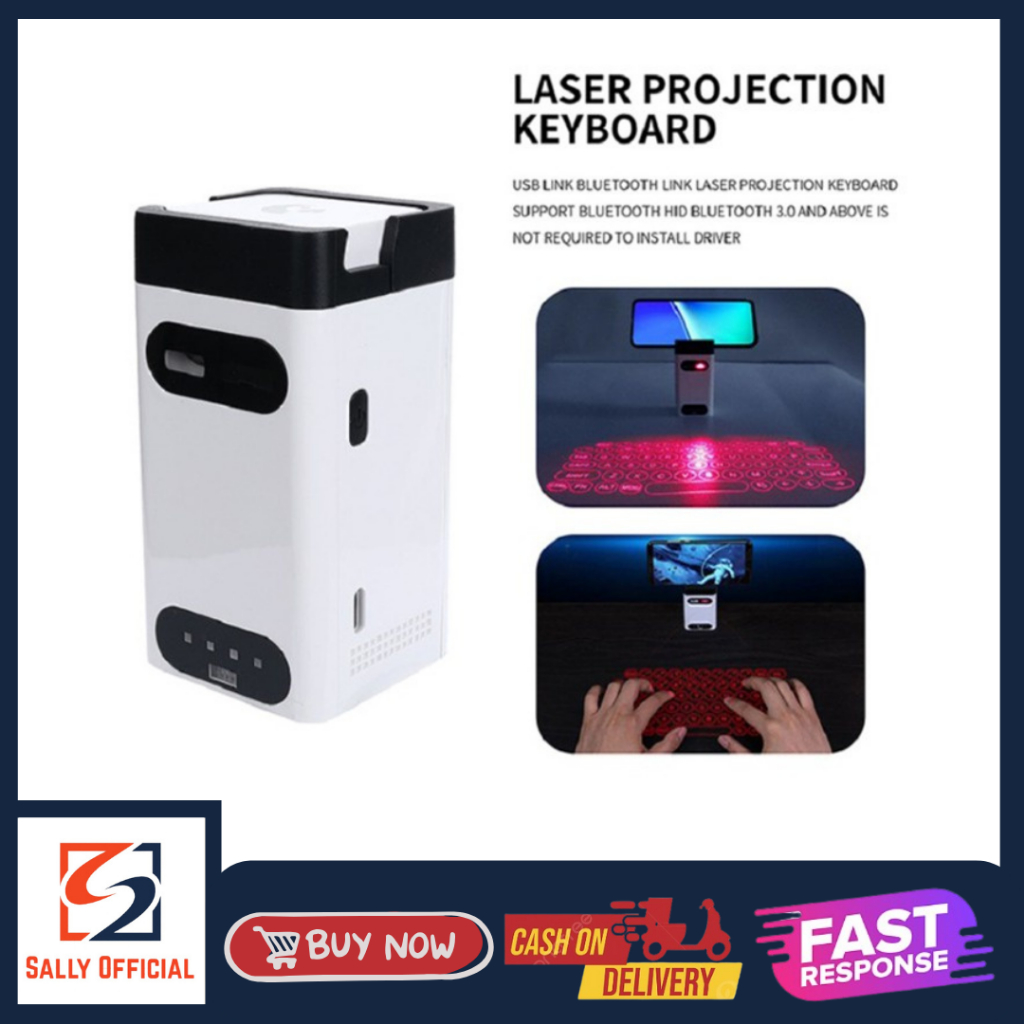 Jual Laser Keyboard Wireless Projection Fingerboard Projector Keyboard ...