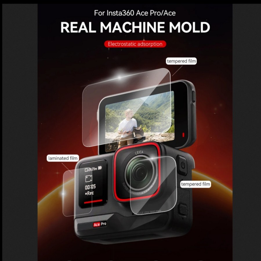 Jual Telesin Tempered Glass Film for Insta360 Ace Pro Lens and Screen ...