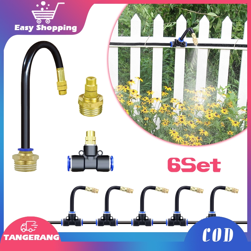 Jual 6set Flexible Micro Sprayer 360 derajat Konektor Slip Lock 8mm ...