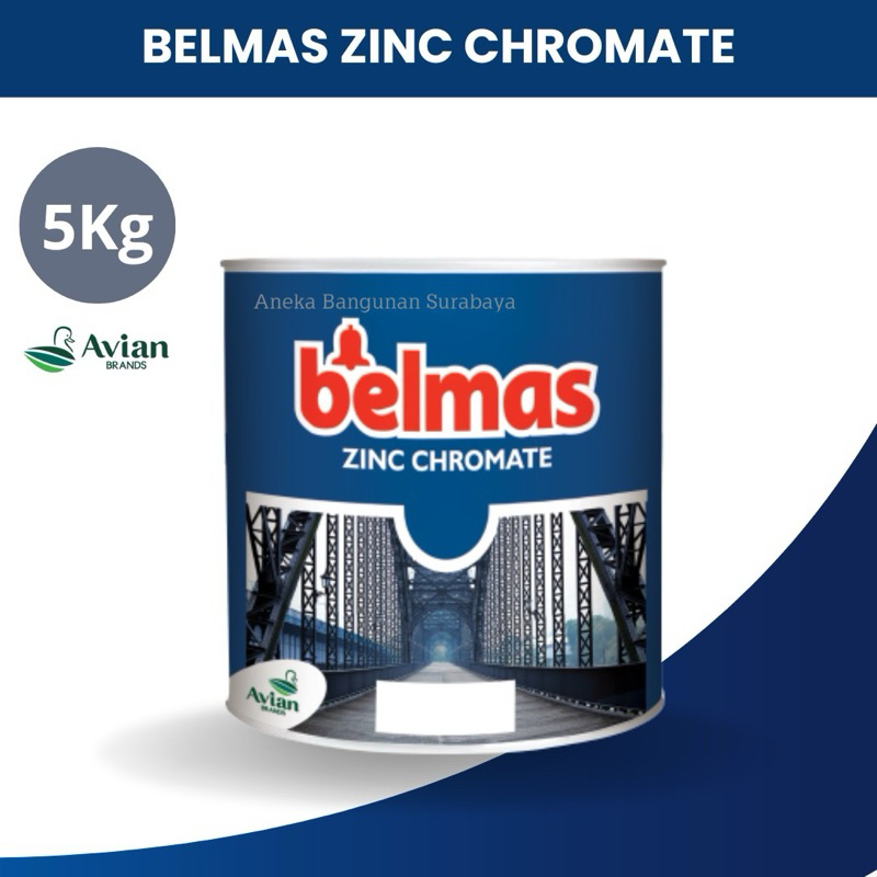 Jual Belmas Zinc Chromate galon 5kg | cat dasar besi kayu meni anti ...