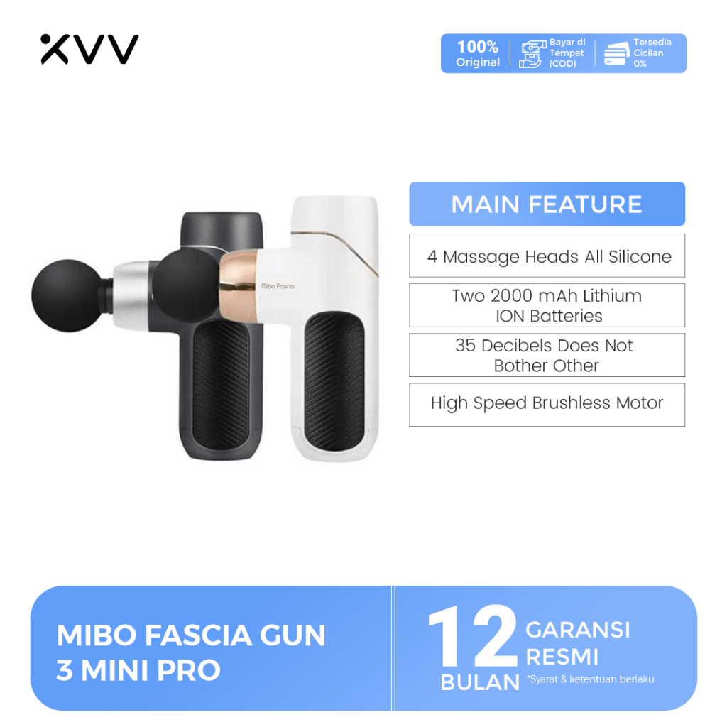 Jual Mibo Fascia Gun 3 Mini Pro Alat Pijat Elektrik Massage Gun Pijat ...