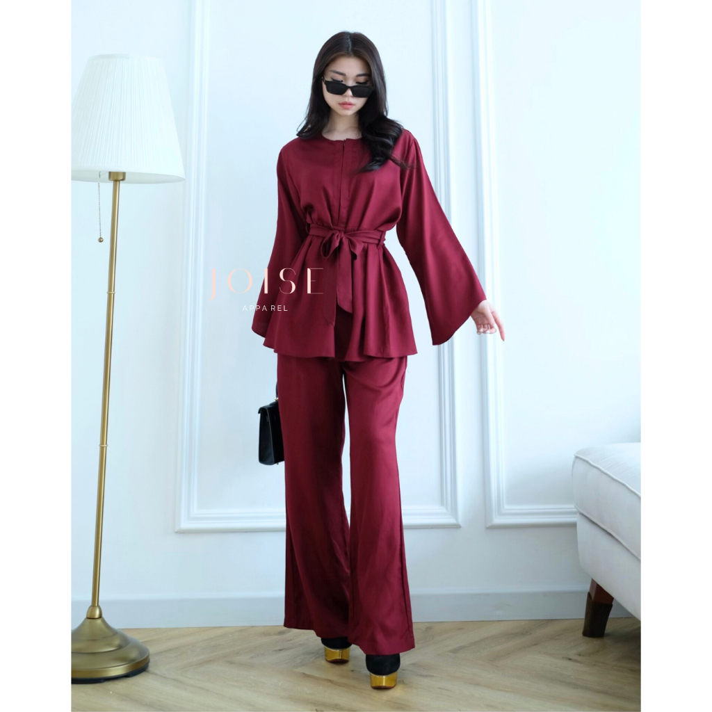 Jual JOISE - Alina One Set Setelan dan Tali Pinggang / One Set Korean ...