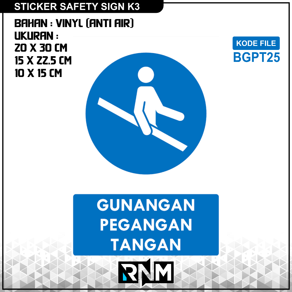 Jual STICKER SAFETY SIGN RAMBU K3 GUNAKAN PEGANGAN TANGA | Shopee Indonesia