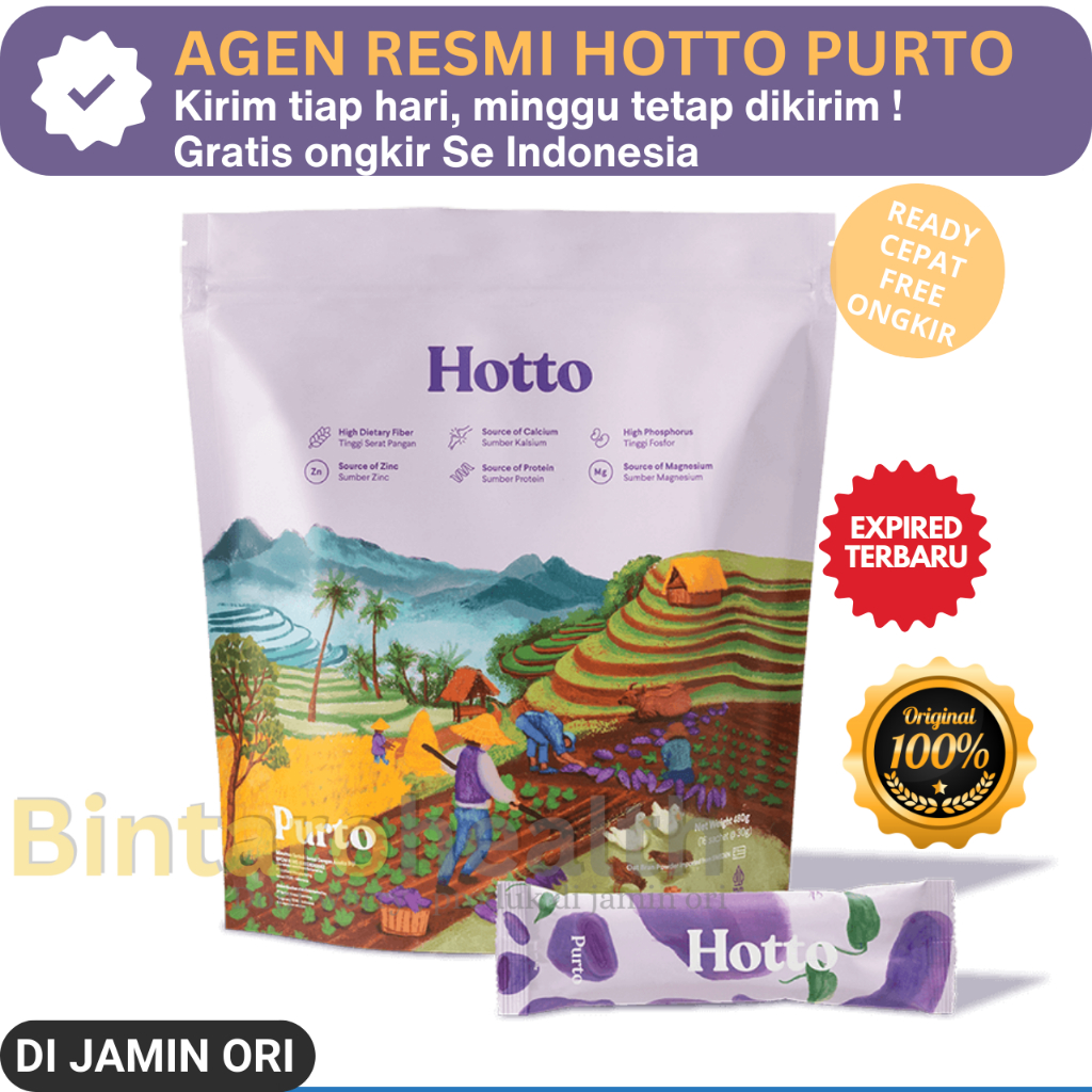 Jual Hotto Purto Multigrain With Purple Potato 1 Pouch Isi 16 Sachet ...
