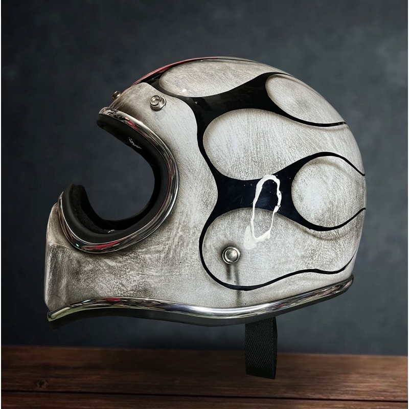 Jual Helm Cakil Custom Patina 3D Flame - Helm custom | Shopee Indonesia