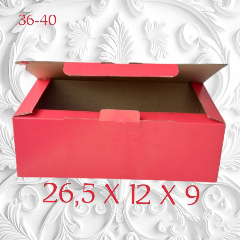 Jual Kardus/Box/Dus Sendal Sepatu Merah Ukuran 36-40 | Shopee Indonesia