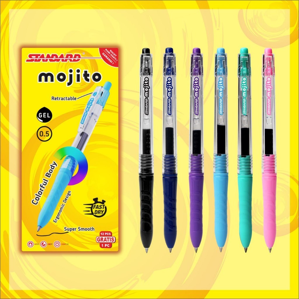 Jual Pulpen Standard MOJITO Gel 0.5 mirip KOKORO (1PCS) ++++ | Shopee ...