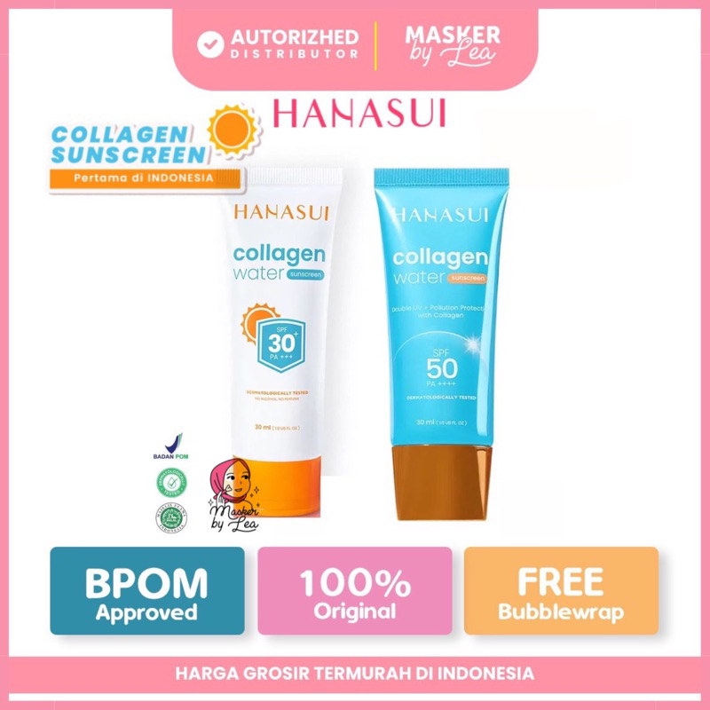 Jual HANASUI Collagen Water Sunscreen SPF 50 PA++++ 30ml / Collagen ...