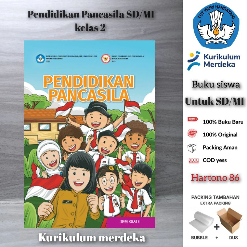 Jual Buku Paket siswa PENDIDIKAN PANCASILA/PKN Untuk SD/MI Kelas 2 Kurikulum Merdeka ...