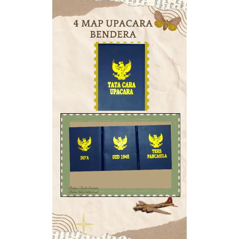 Jual 5 MAP UPACARA BENDERA WARNA NAVY/BAHAN KULIT SINTETIS/SUDAH ADA ...