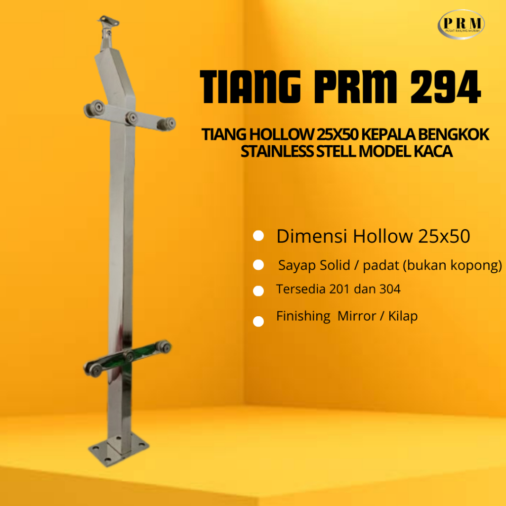 Jual Tiang Railing CnD 194 Kilap Railing Tangga Kaca stainless ...