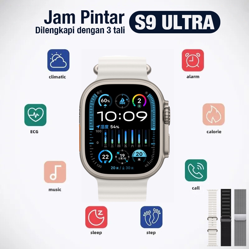 Jual Jam Tangan Smartwatch S9 Ultra 2.01 inci Smartwatch Pria Wanita ...