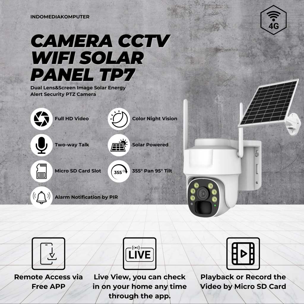Jual CAMERA CCTV SOLAR PANEL TP7 | Shopee Indonesia