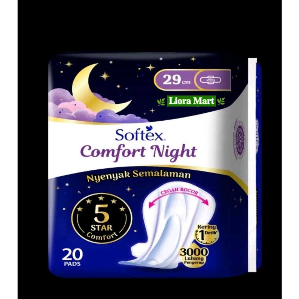 Jual PEMBALUT COMFORT NIGHT SOFTEX 29cm 20s-36cm 12s/softek panjang malam cegah iritasi | Shopee ...