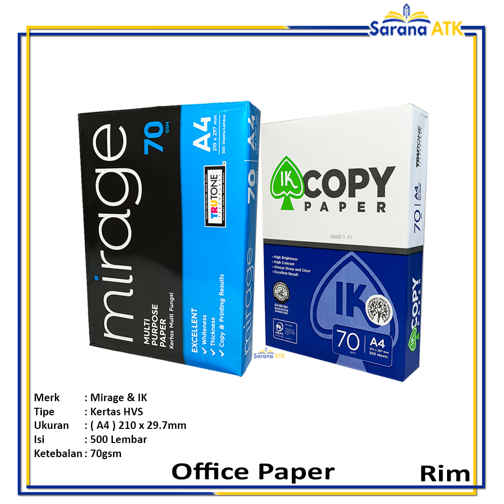Jual IK - Copy Paper A4 70 Gr - Kertas Foto Copy - Rim | Shopee Indonesia