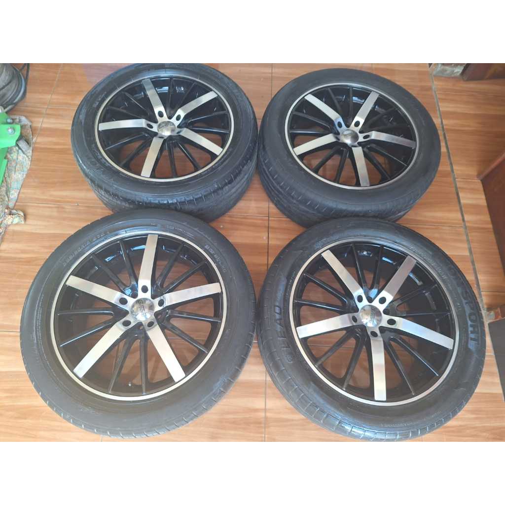 Jual VELG MOBIL SECOND/BEKAS RACING MERK ENZO R18 PCD 5X114,3 cocok untuk INNOVA HRV CRV MAZDA ...