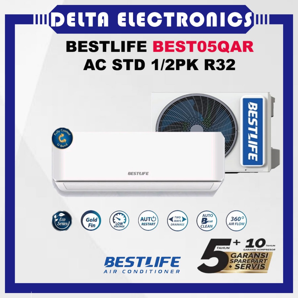 Jual BESTLIFE BEST05QAR AC Standar 1/2PK R32 NEW Unit Only | Shopee ...