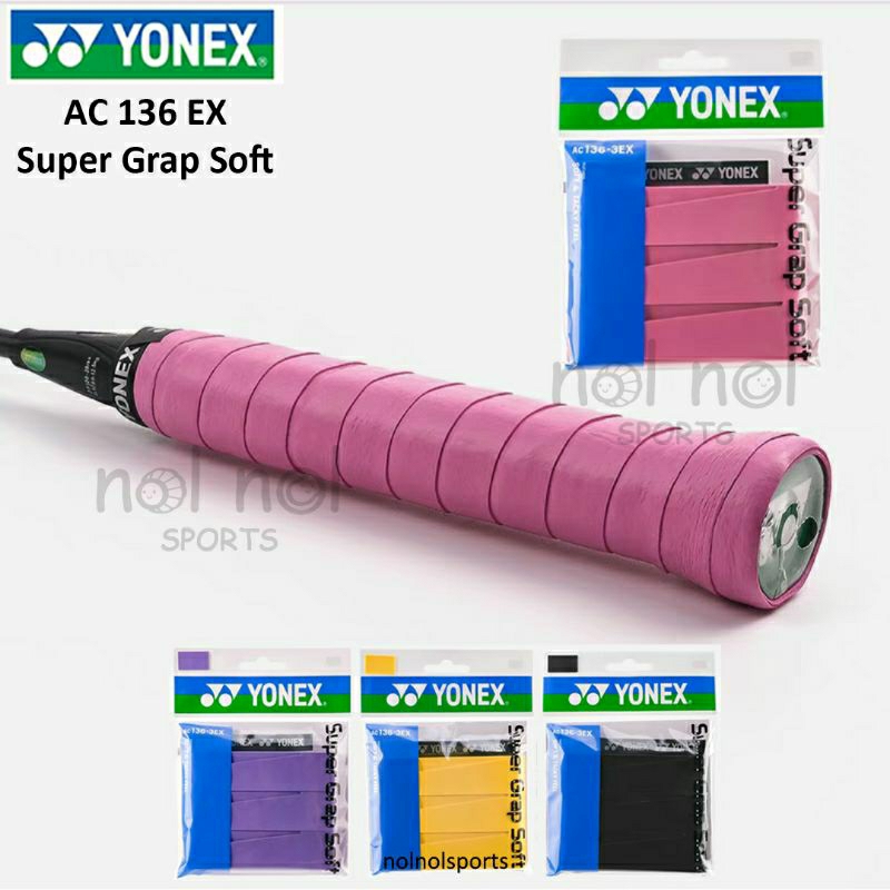 Jual NNS YONEX AC136EX overgrip grip raket badminton tenis original super grap soft tacky ...