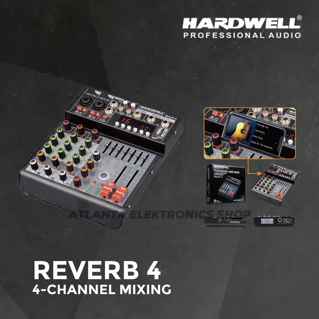 Jual MIXER HARDWELL REVERB 4 / REVERB-4 / REVERB4 4 CHANNEL GARANSI RESMI HARDWELL | Shopee ...