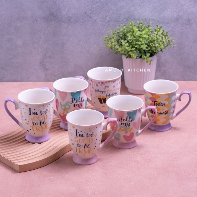 Jual NEW!! Premium mug bijian keramik putih trumpet mermaid | Shopee Indonesia