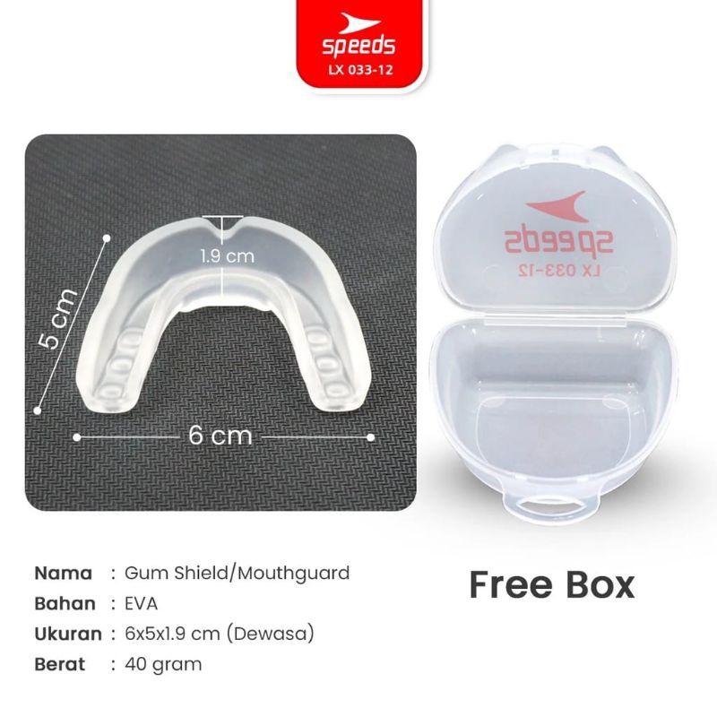Jual SPEEDS Gumshield pelindung gigi mulut boxing mouth guard gum ...