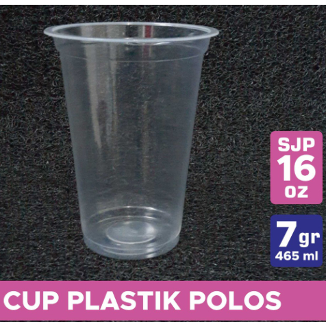 Jual Cup Gelas Plastik 16 Oz Datar Perlengkapan Minuman Boba Thai Tea ...