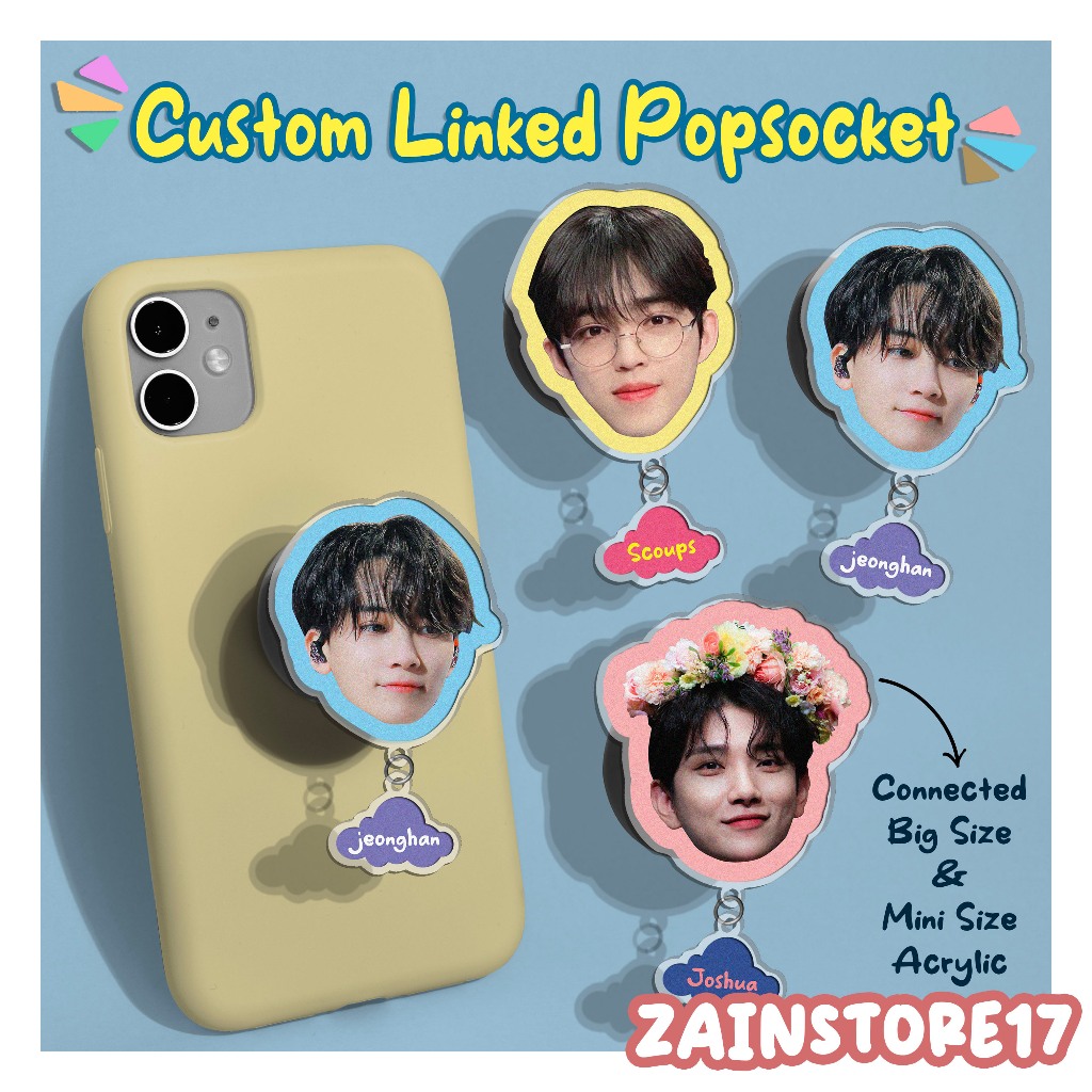 Jual Popsocket Akrilik Custom / Linked Pop Socket Custom / Griptok ...
